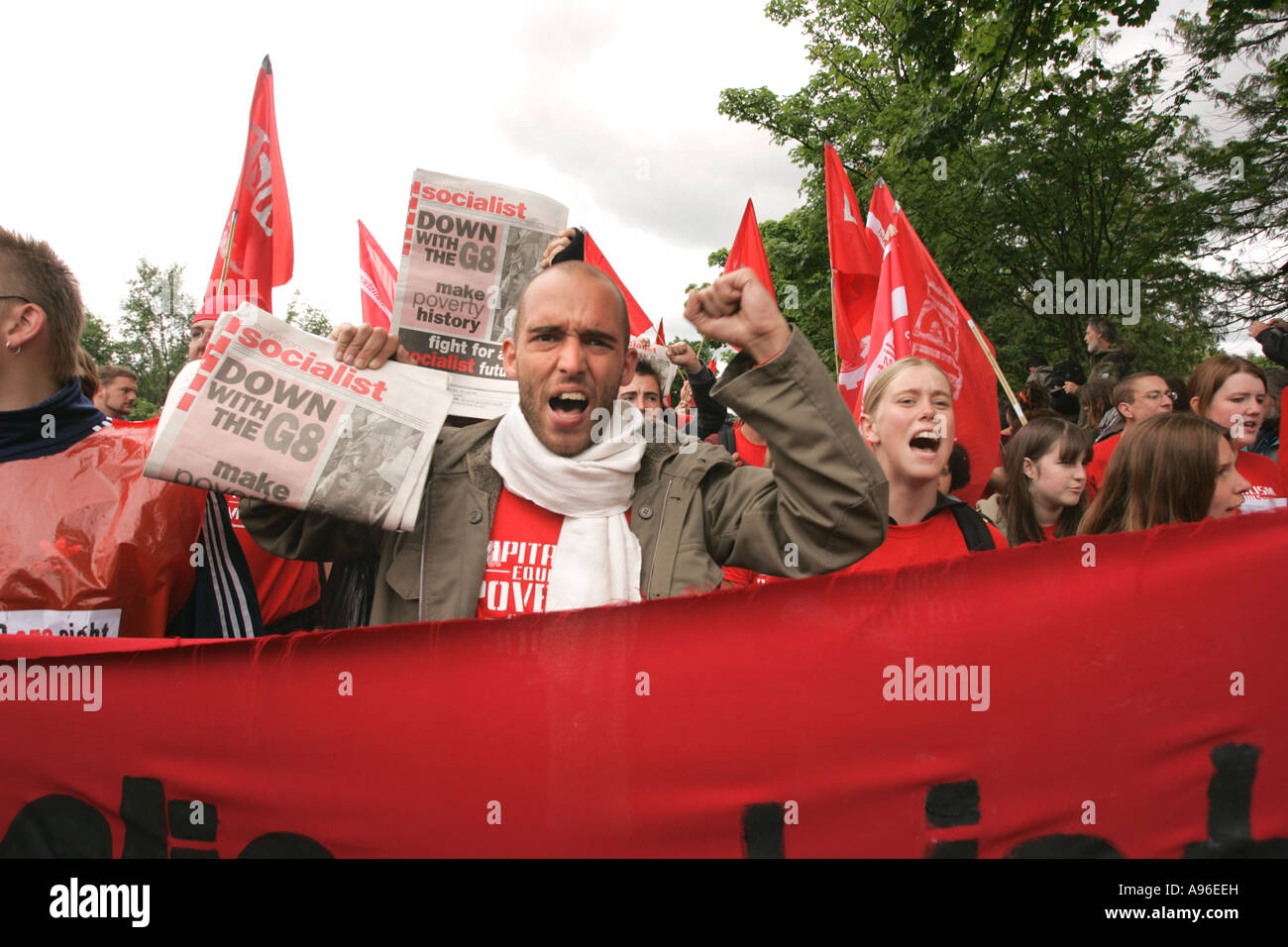 Protesters gleneagles g8 summit hi-res stock photography and images - Alamy