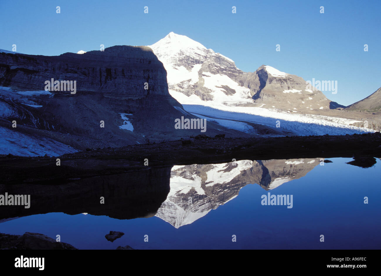 Mount Robson reflection Stock Photo - Alamy