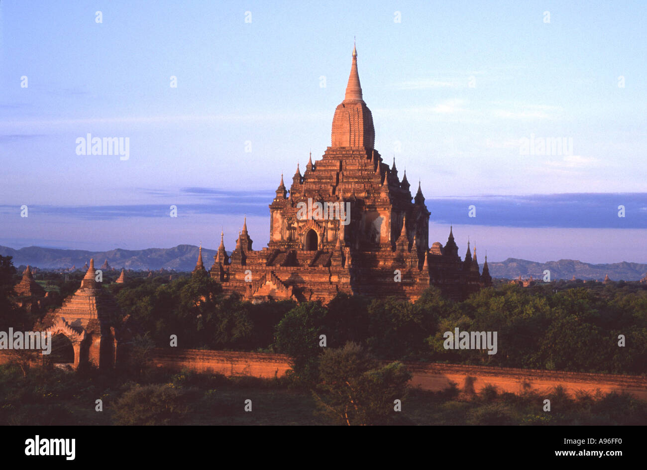 Bagan temple at dawn Myanmar Stock Photo - Alamy