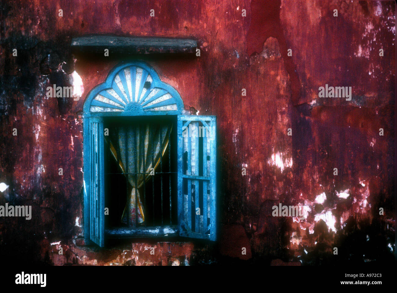 Window of house in Goa India Stock Photo - Alamy