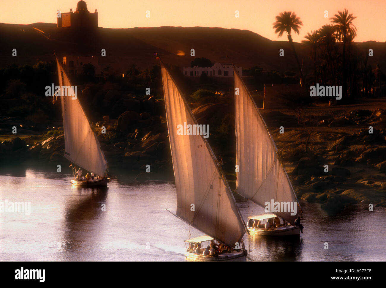 Three feluccas hi-res stock photography and images - Alamy