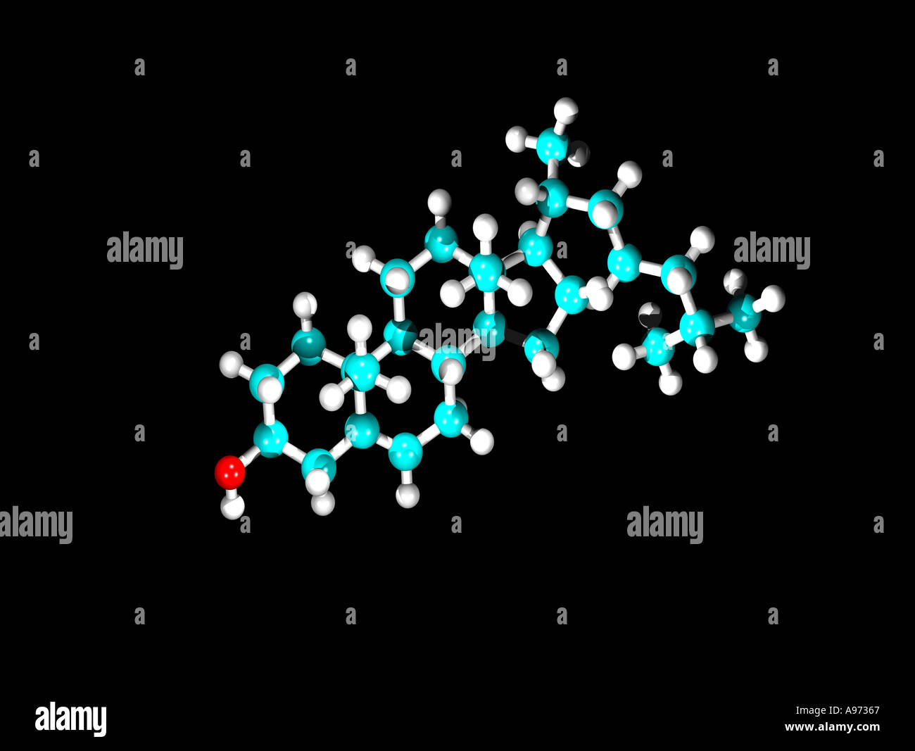 A computer generated model of the Cholesterol molecule Stock Photo - Alamy