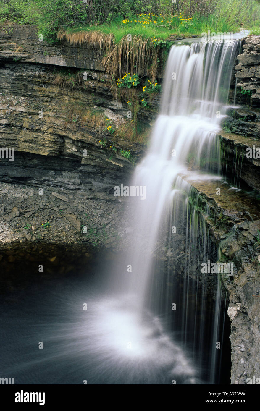 Canada manitoulin island ontario spring waterfalls hi-res stock ...