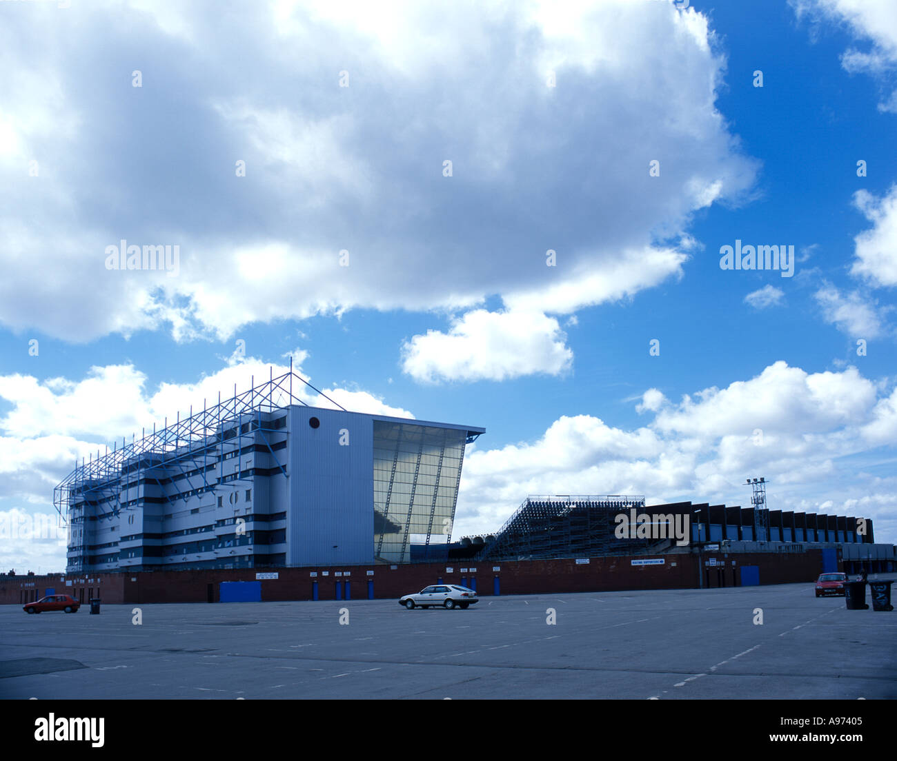 View of Kippax and North Stand Maine Road Manchester City Football ...