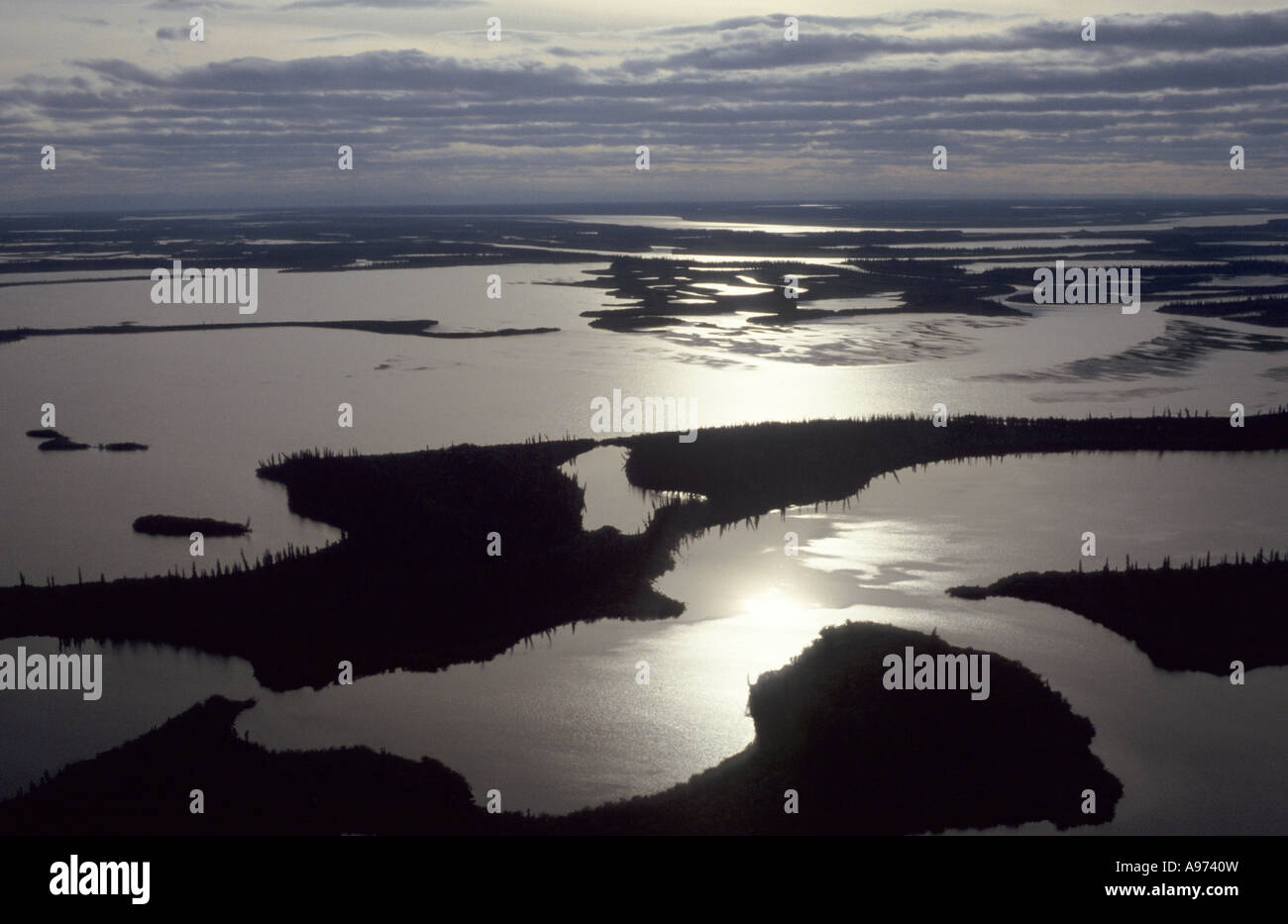 Aerial view mackenzie river delta hi-res stock photography and images ...