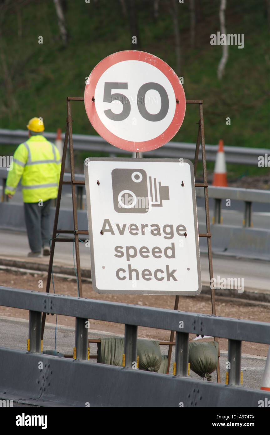 Average speed cameras road signs hi-res stock photography and images ...