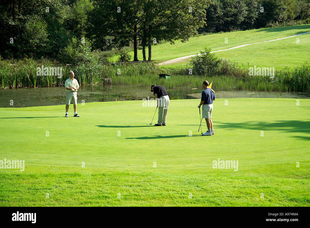 Golfers Gower Golf Course South Wales Stock Photo - Alamy