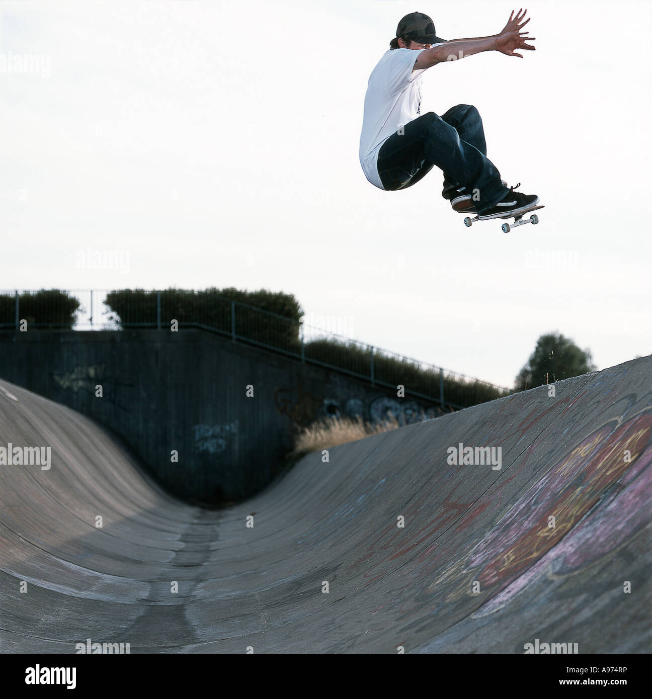 Danny Wainwright. Ollie. Caldecotte Ditch. Milton Keynes Stock Photo ...