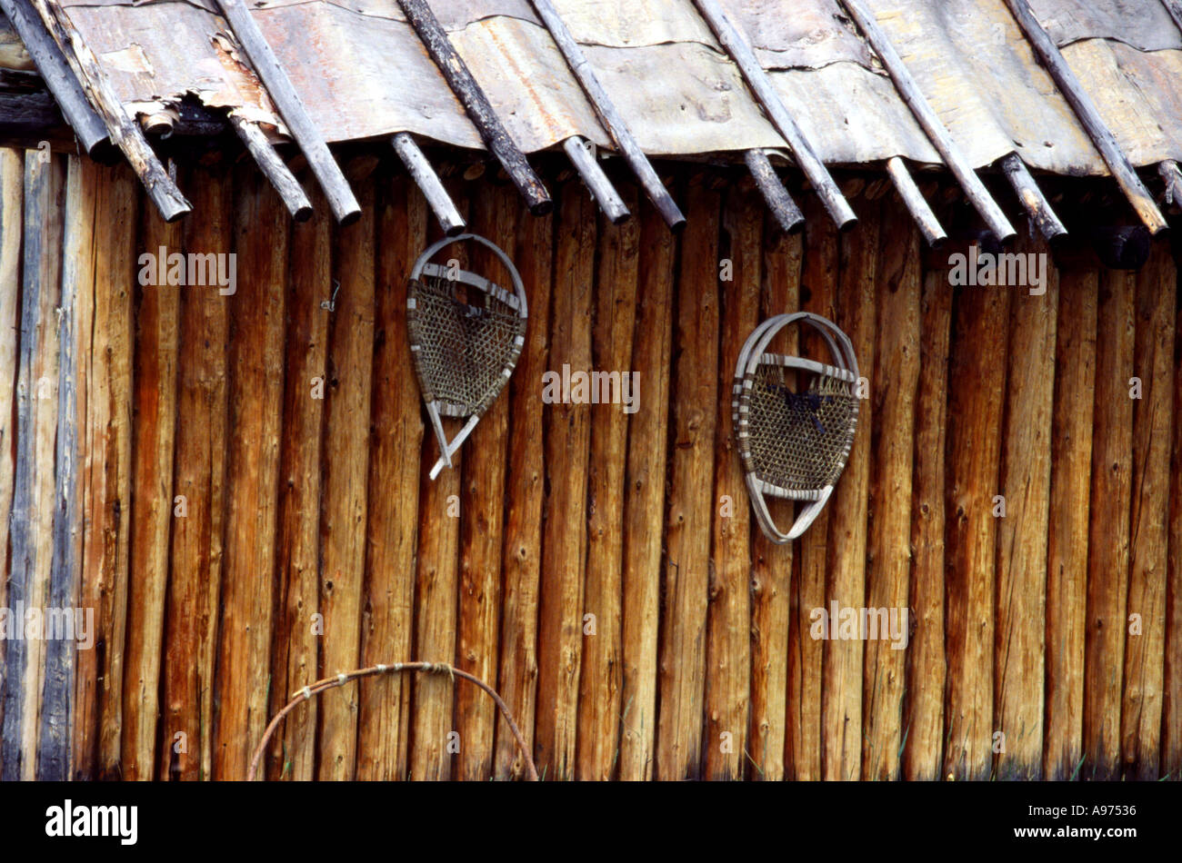 Wood hut in Canada Stock Photo - Alamy