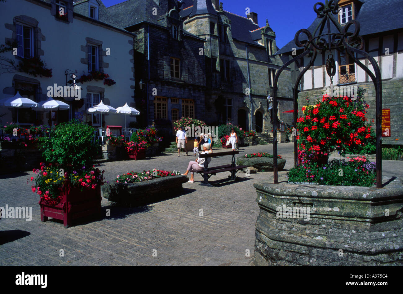 Old village in Brittany France Stock Photo - Alamy