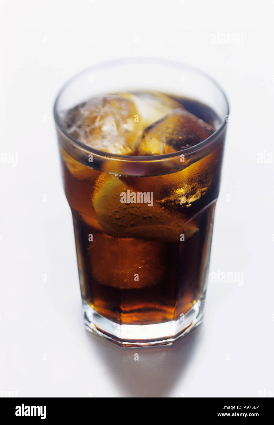 A Glass of Cola with Lemon FoodCollection Stock Photo - Alamy