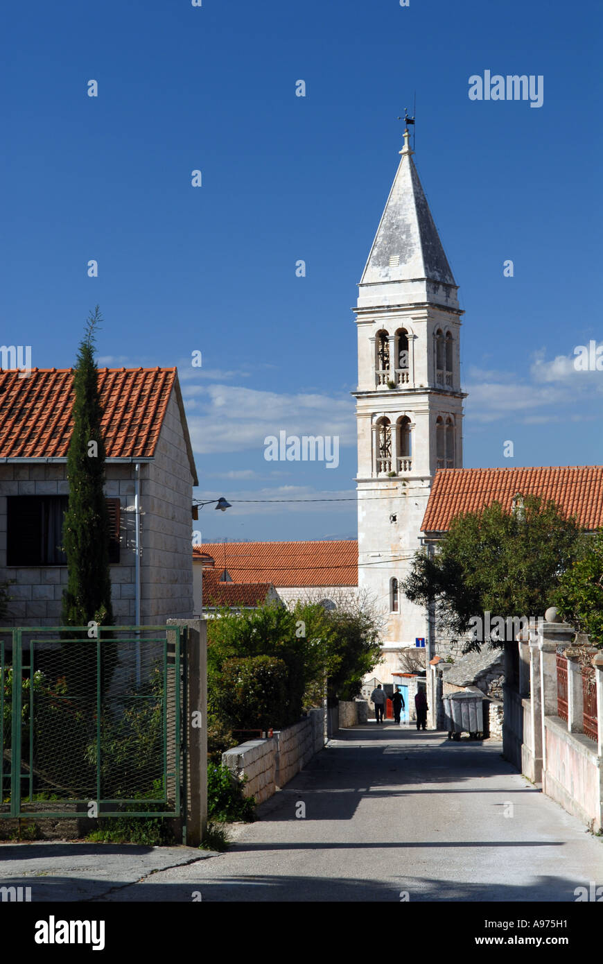 Church of the Annunciation, Supetar town, Brac Island, Croatia Stock ...