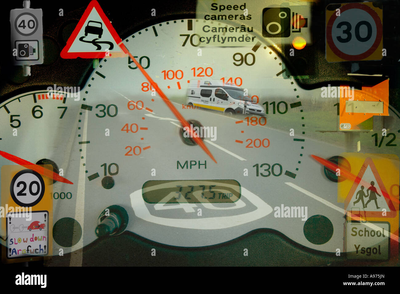 Car speedo hi-res stock photography and images - Alamy