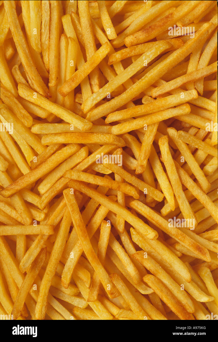 Shoestring French Fries Full Frame FoodCollection Stock Photo - Alamy