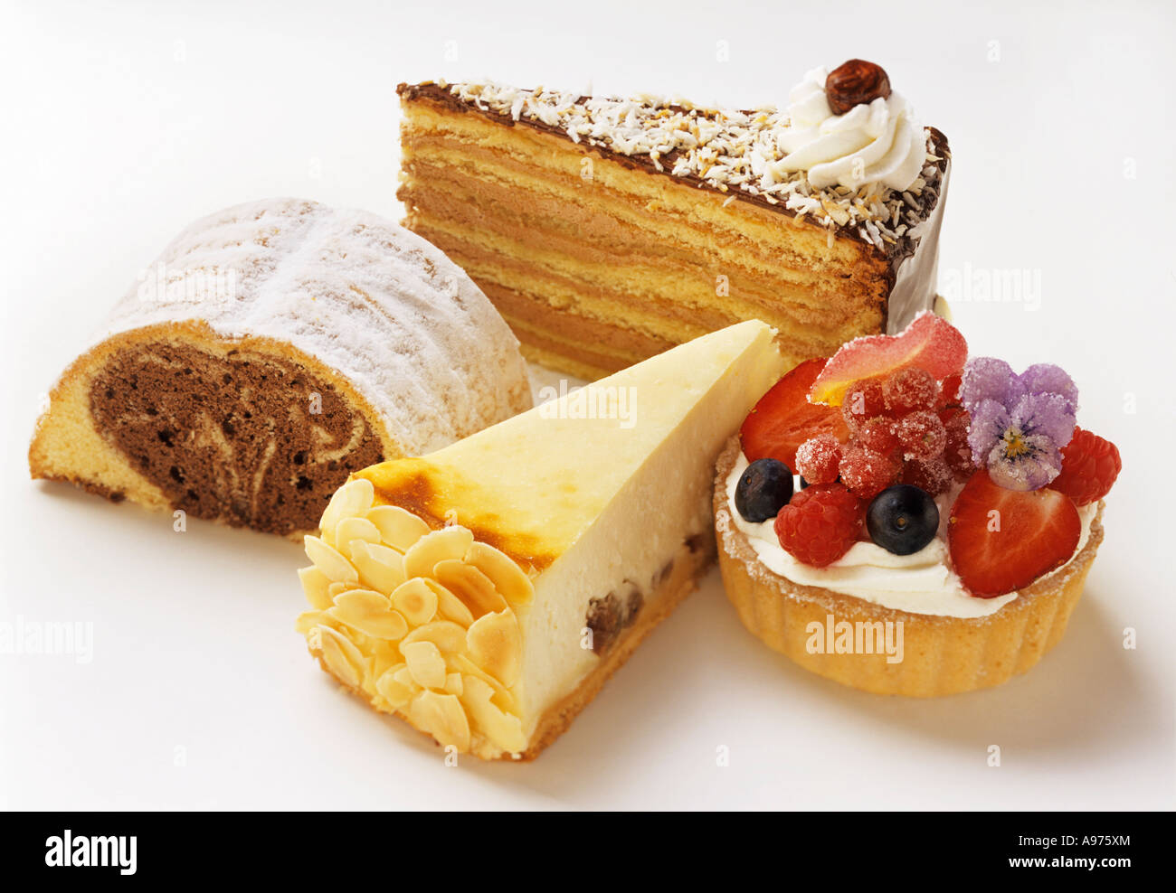 Four slices cake hi-res stock photography and images - Alamy