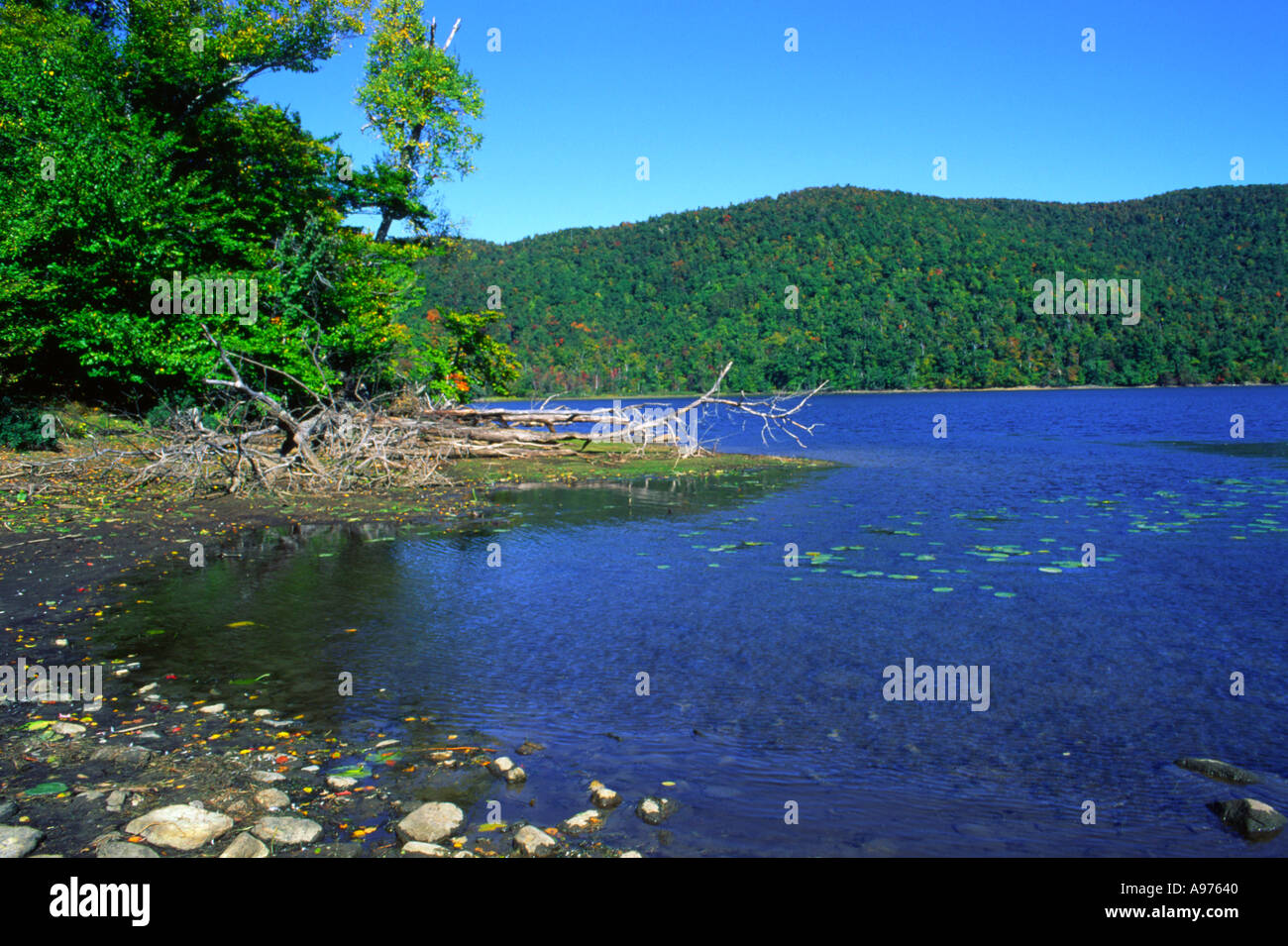 Lake in Quebec Canada Stock Photo - Alamy