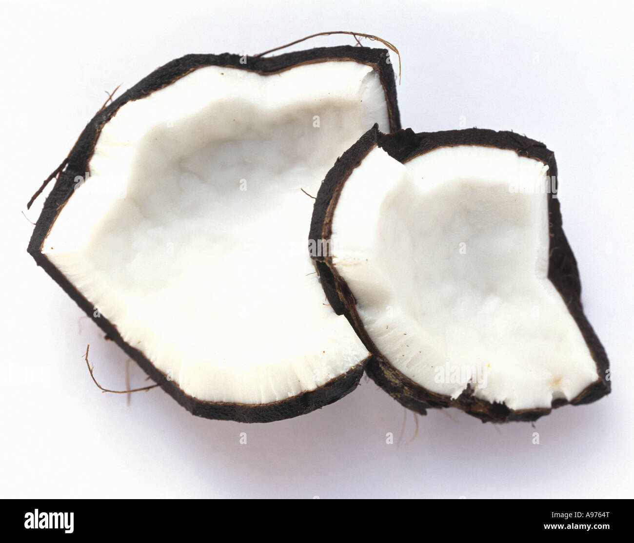 Two Pieces of Coconut FoodCollection Stock Photo - Alamy