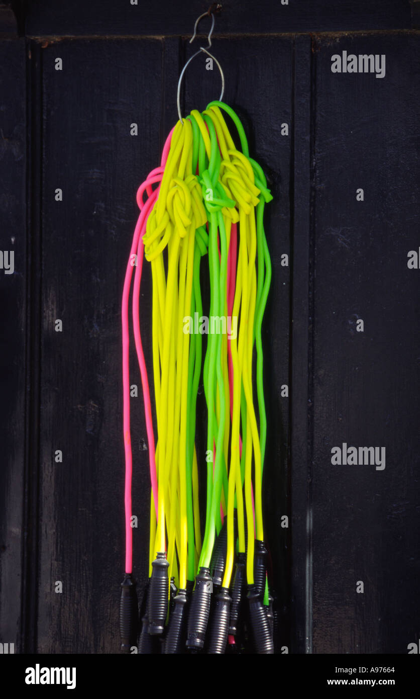 Colors cord on a wall Stock Photo - Alamy