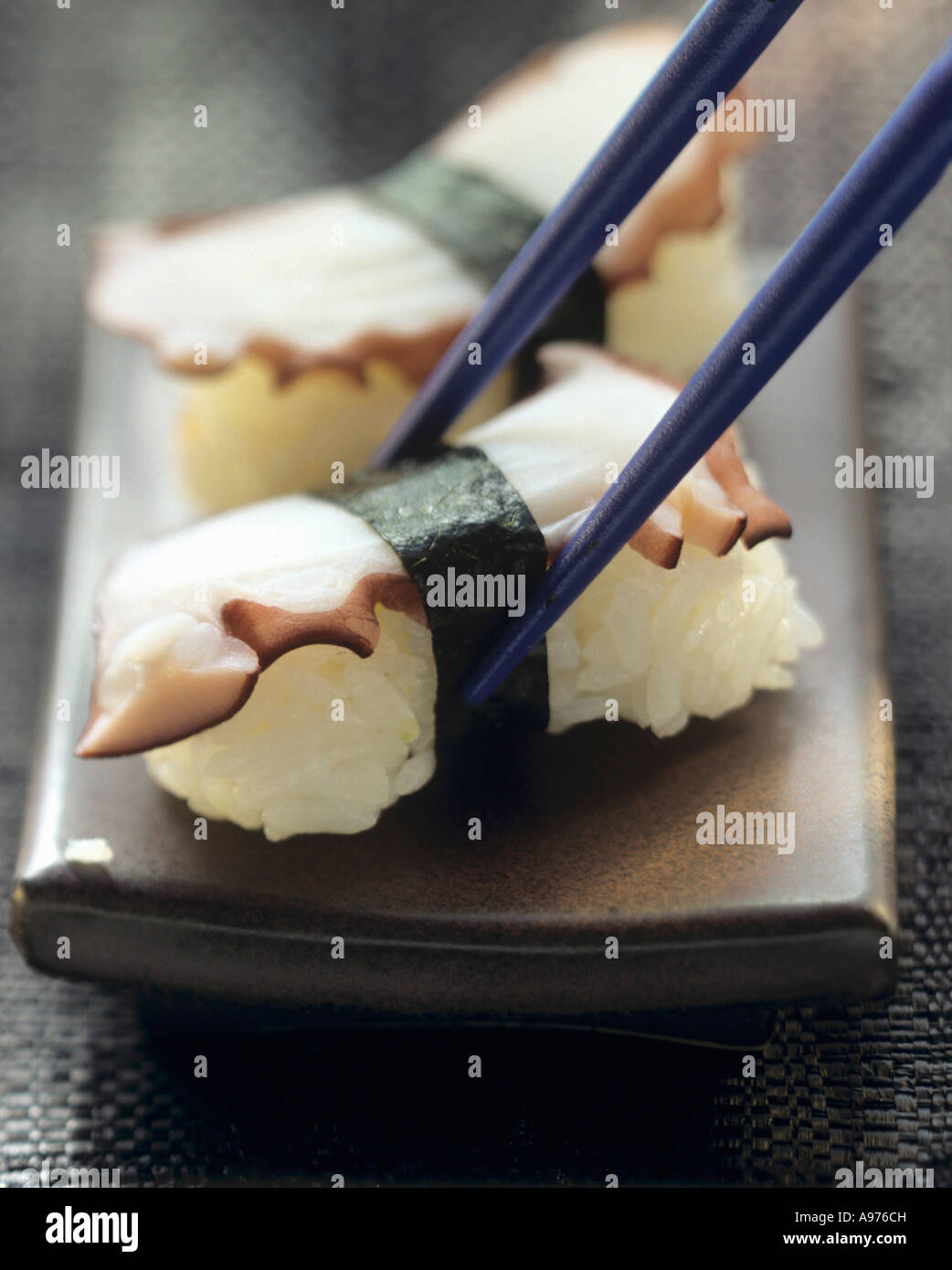 Two Tako Nigiri Sushi FoodCollection Stock Photo - Alamy