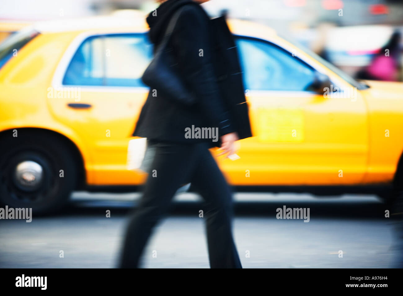 PEOPLE AND TAXI Stock Photo - Alamy