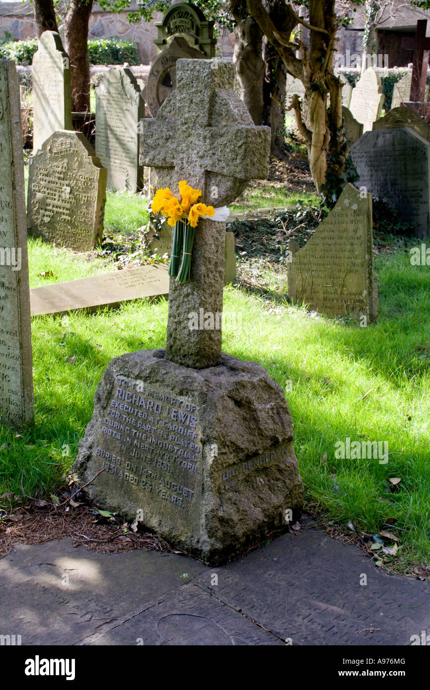 Richard Lewis Grave Church of Saint Mary the Virgin Aberafan Stock ...