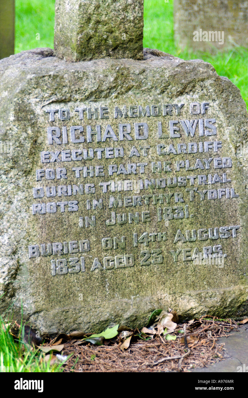 Richard Lewis Grave Church of Saint Mary the Virgin Aberafan Stock ...