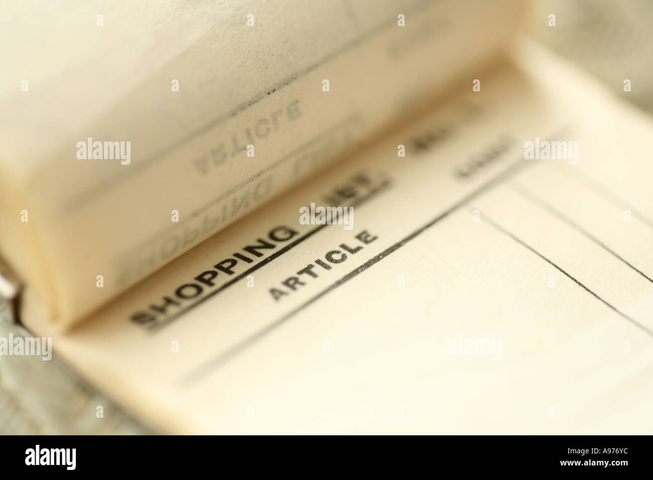 an old shopping list book probably from the 1950s or 1960s Stock Photo ...