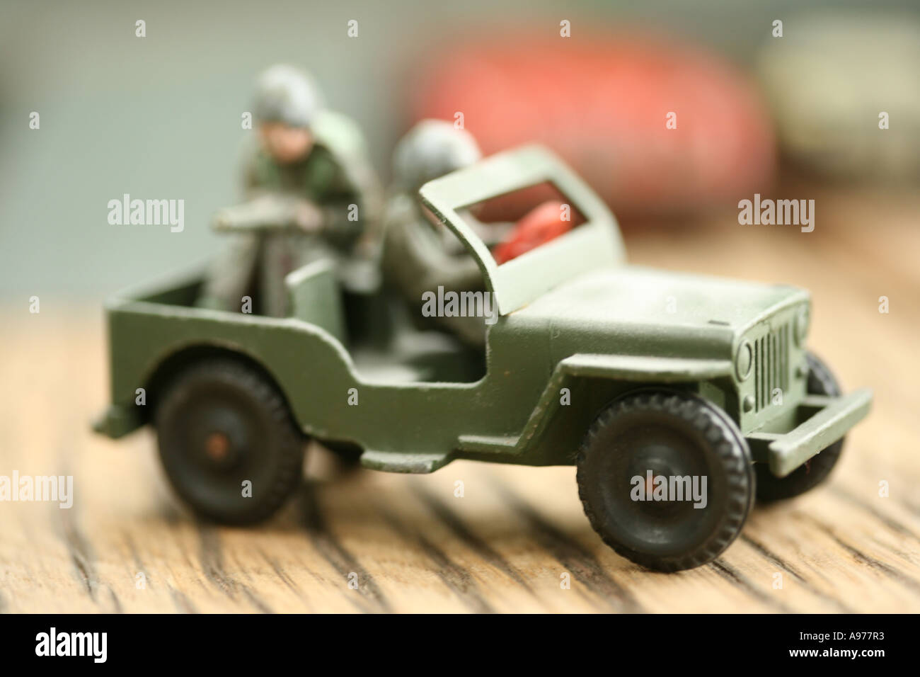 Old toy soldiers in jeep with machine gun Stock Photo - Alamy