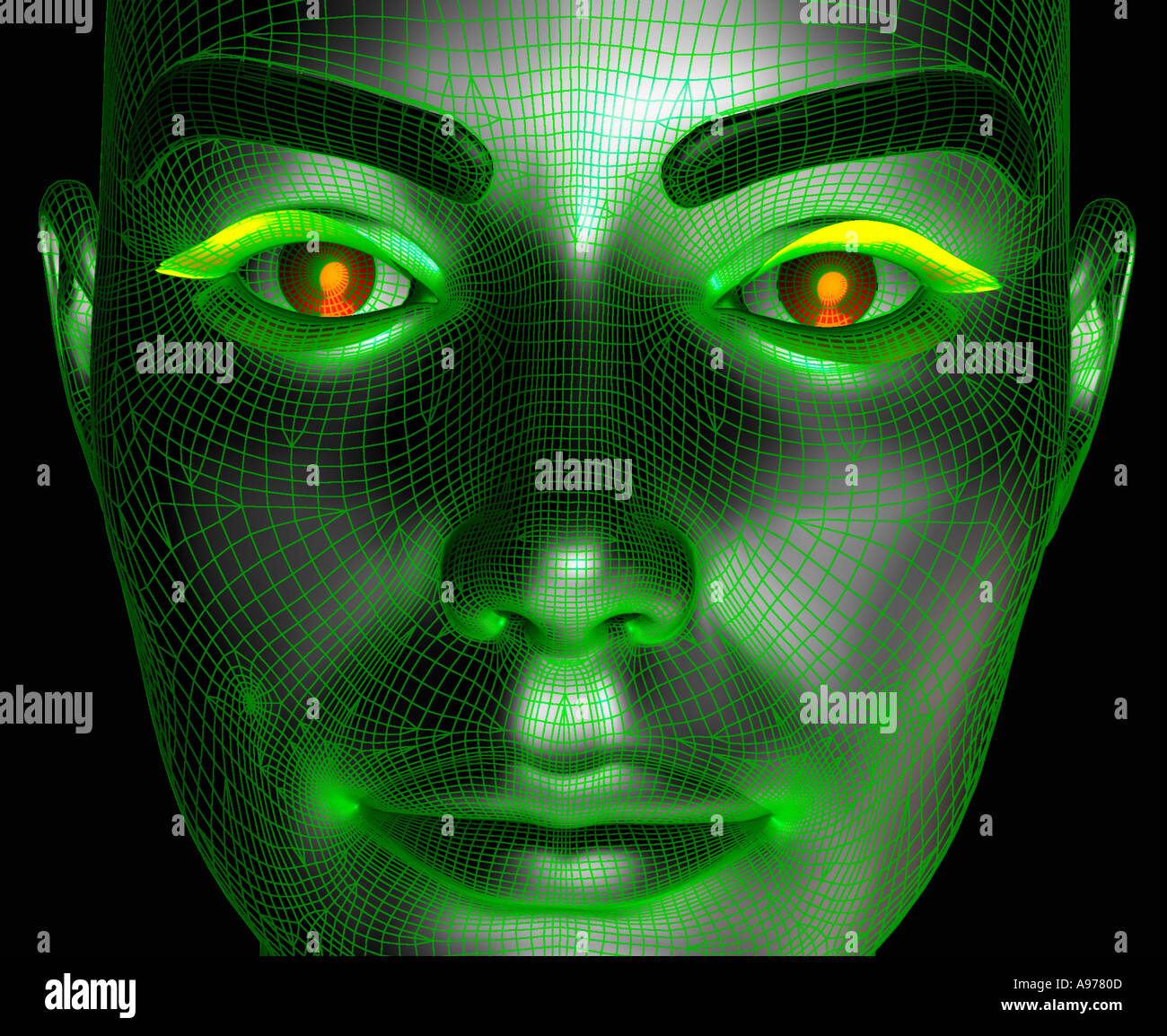 Computer generated wire frame robot hi-res stock photography and images ...