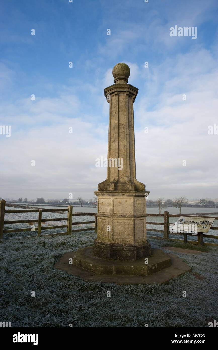 Battle of Naseby Monument, Naseby, Northamptonshire, England, UK Stock ...