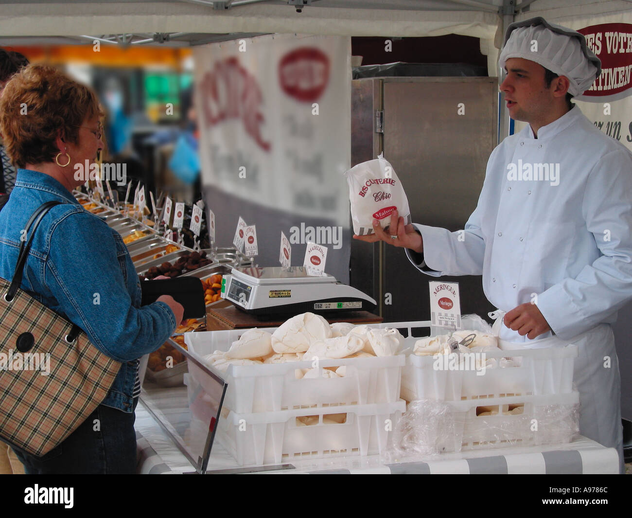 French and Belgian Sweet and Chocolate Stall Stock Photo - Alamy