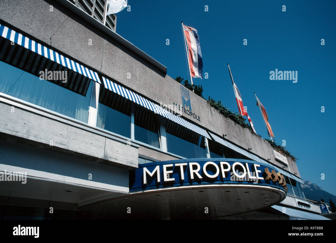 Metropole Hotel Interlaken Switzerland Stock Photo - Alamy