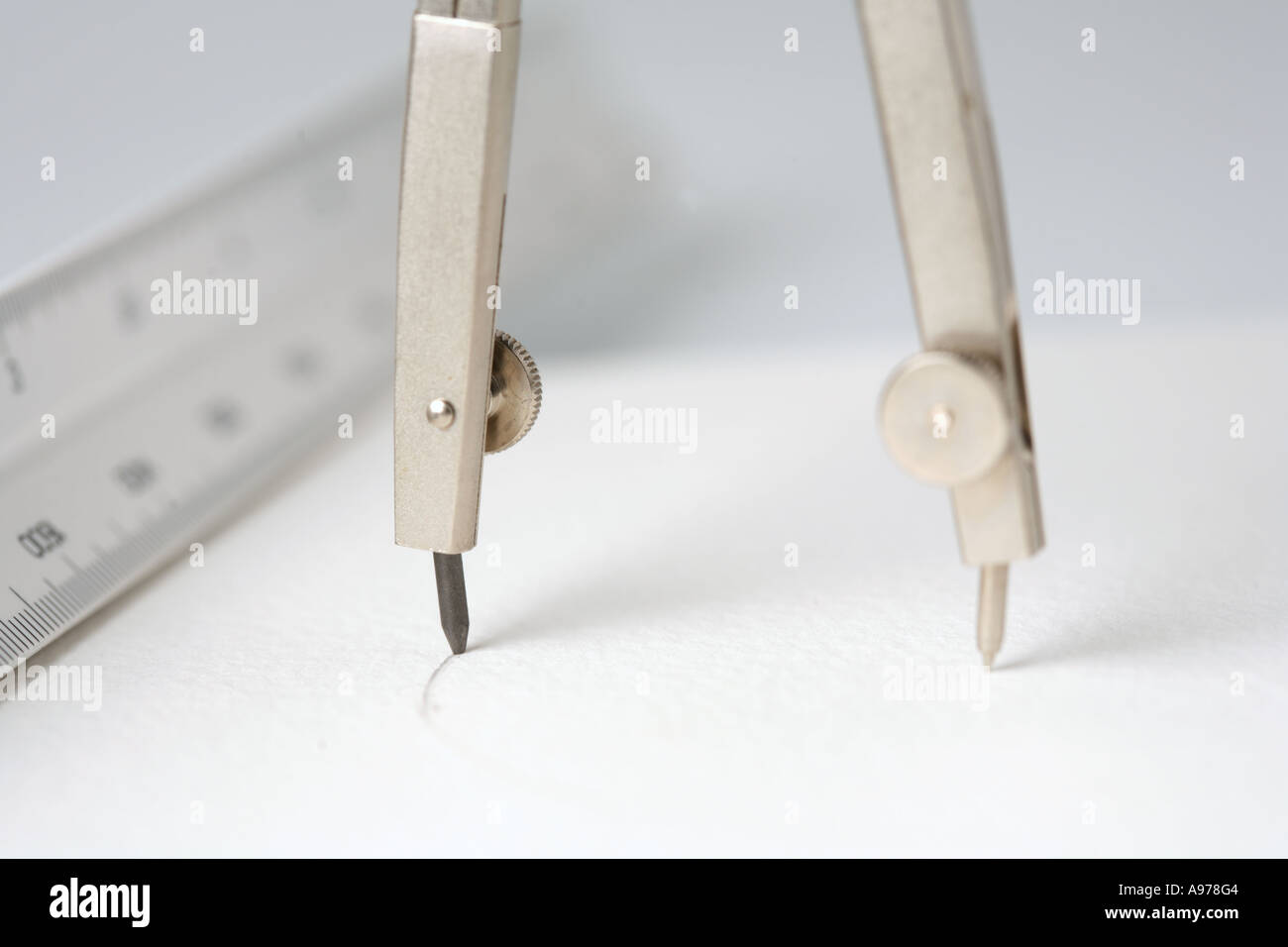 campass and scale ruler Stock Photo - Alamy