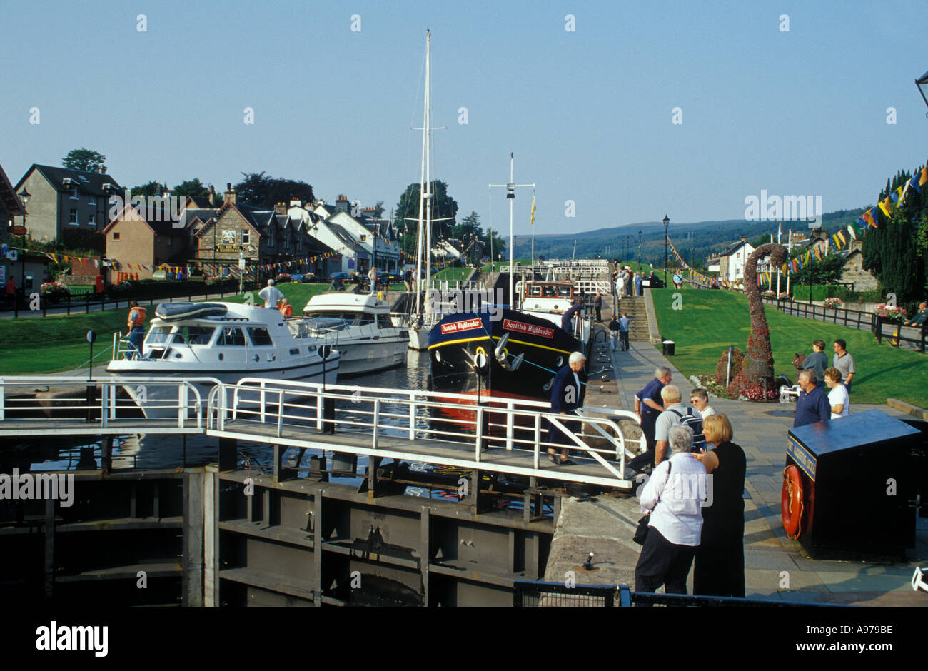 loch gates at fort augustus scotland Stock Photo - Alamy