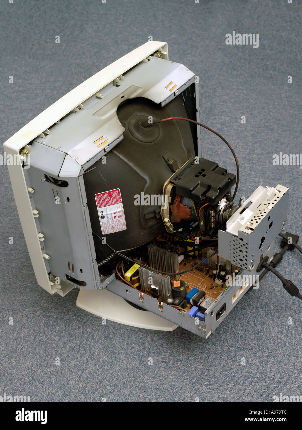 Cathode Ray Tube in Computer Monitor Stock Photo - Alamy