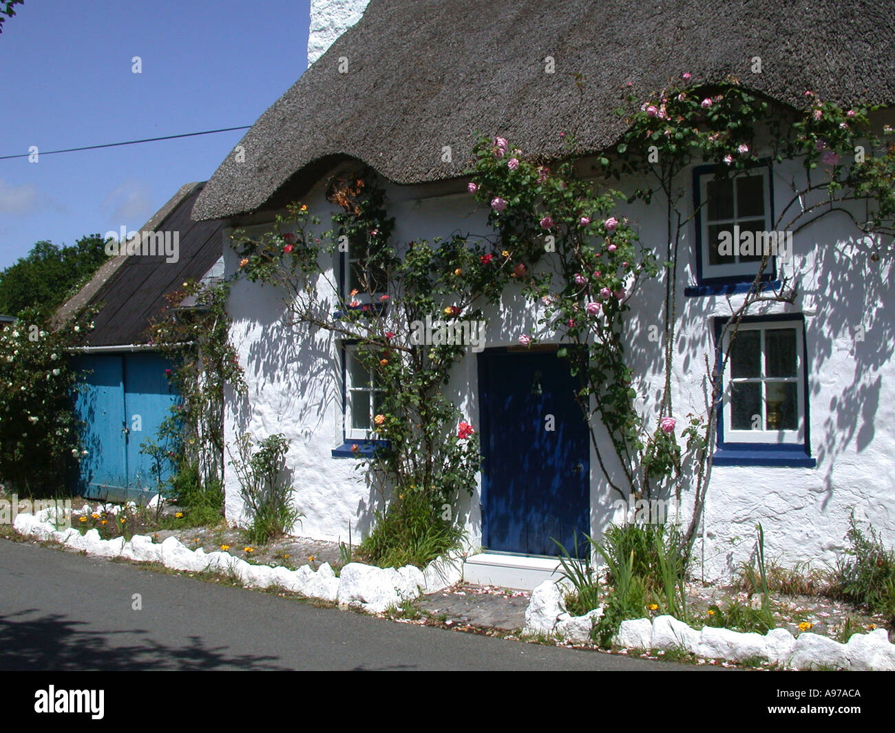 Welsh thatched roof cottage hi-res stock photography and images - Alamy