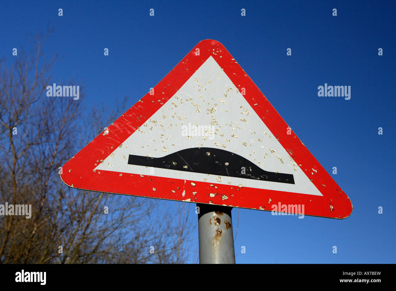 Air Rifle Pellet Gun Marks on Road Sign Transport Stock Photo - Alamy