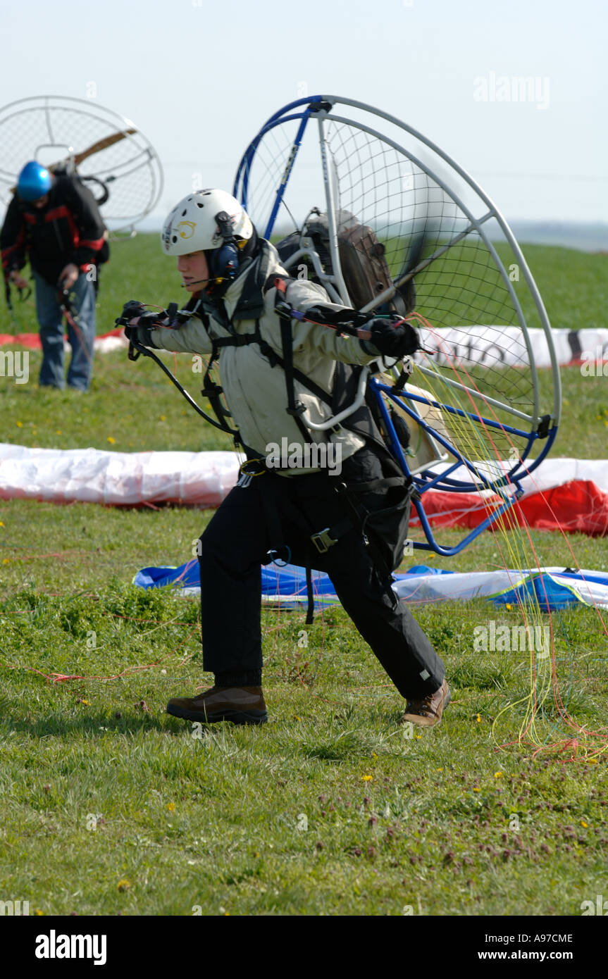 paramotoring in France Stock Photo - Alamy