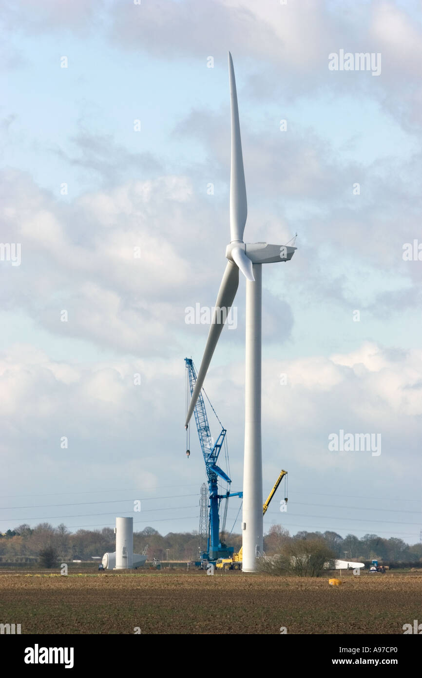 Windmill Farm under construction at Holbeach Marsh, South Lincolnshire ...