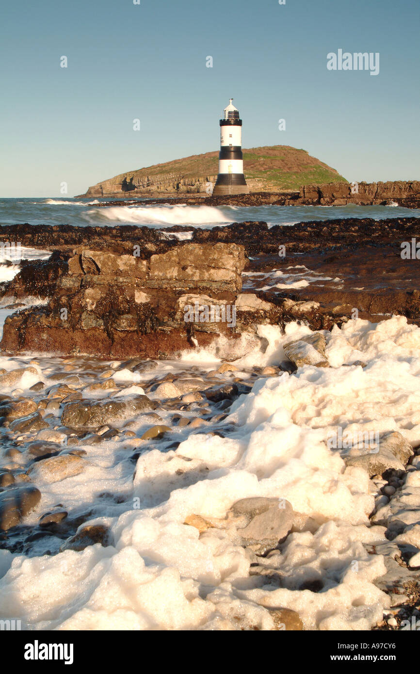 Penmon Lighthouse, Penmon Point, Anglesey, North Wales, UK Stock Photo ...