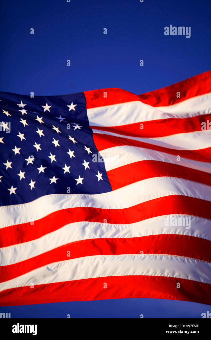 United States of America National flag USA US of A red blue white stars ...