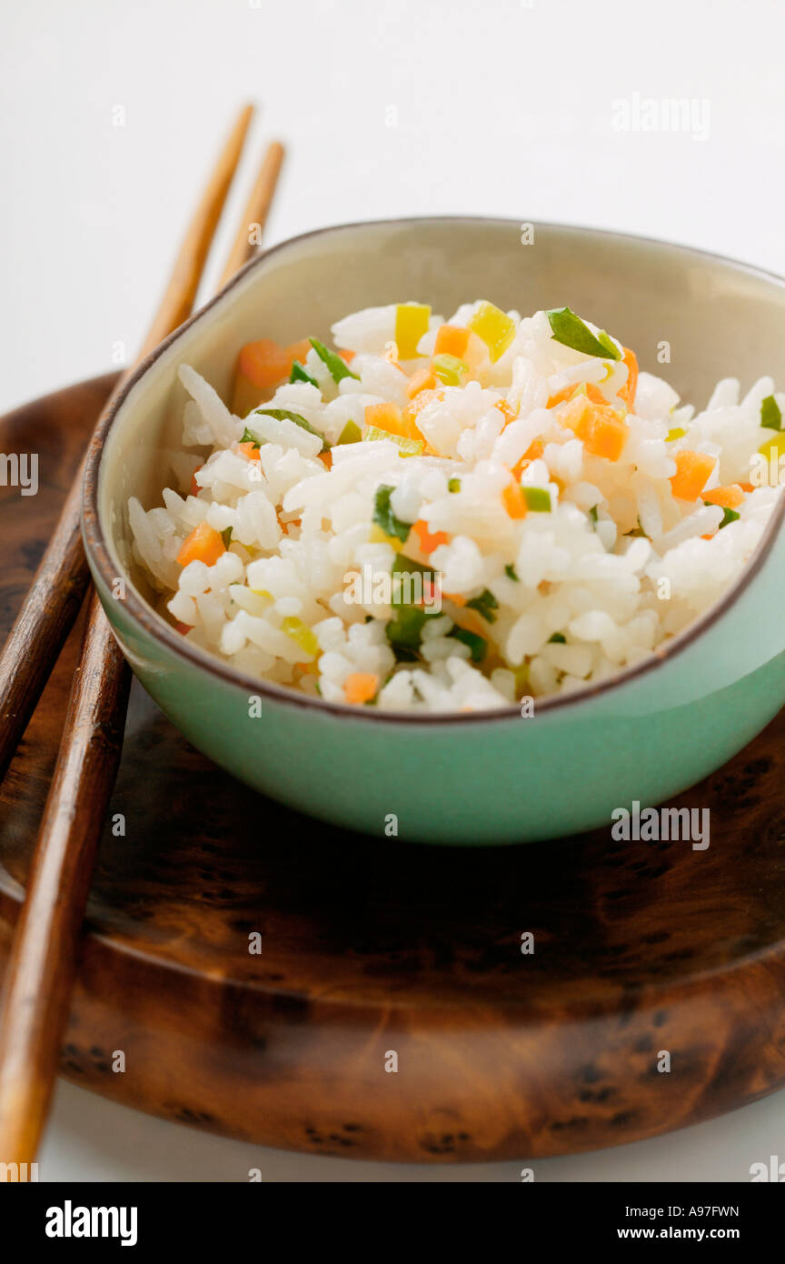 Vegetable rice in small bowl FoodCollection Stock Photo - Alamy