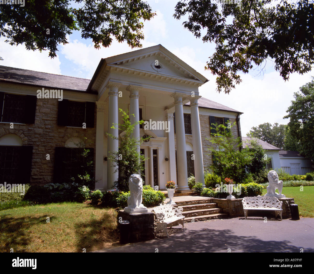 Graceland - Home of Elvis Presley in Memphis, Tennessee USA Stock Photo ...