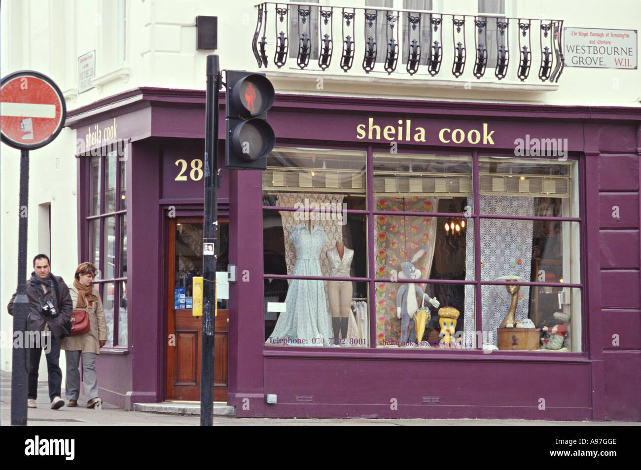 GREAT BRITAIN London Notting Hill Westbourne Grove street women s ...