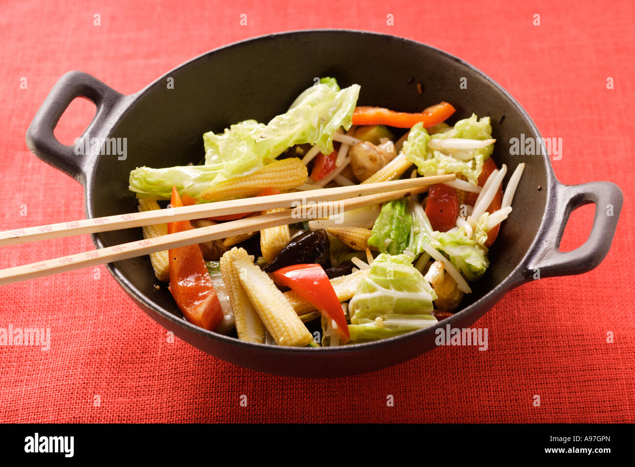 Ingredients for Asian vegetable dish in wok FoodCollection Stock Photo ...