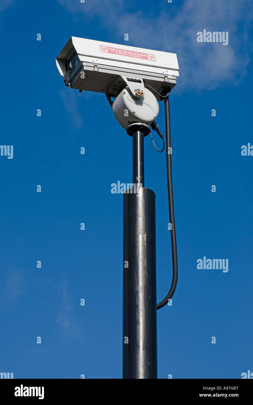 CCTV Television Camera Mounted on a Pole Stock Photo - Alamy
