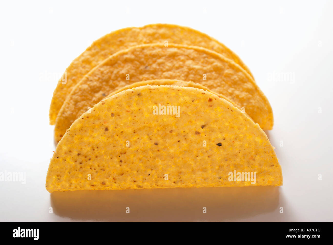 Taco shells on white background FoodCollection Stock Photo - Alamy