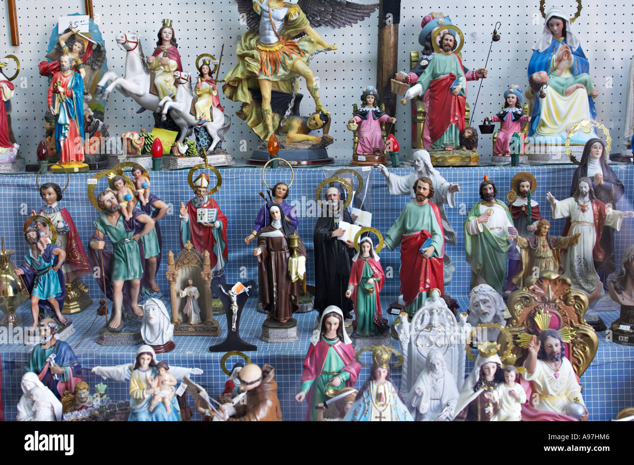ILLINOIS Chicago Religious statues displayed in store window Bucktown ...