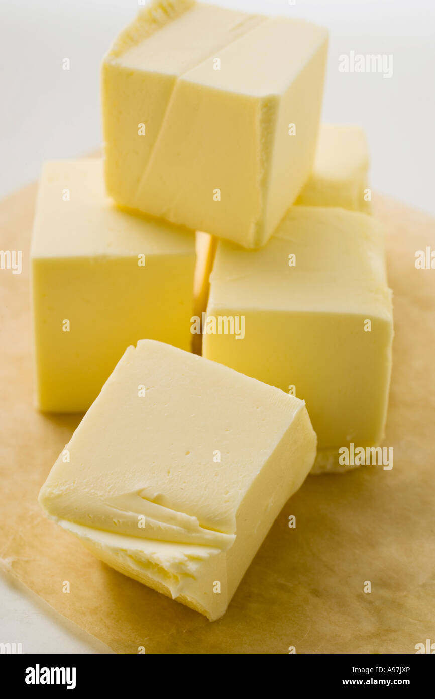 Cubes of butter FoodCollection Stock Photo - Alamy