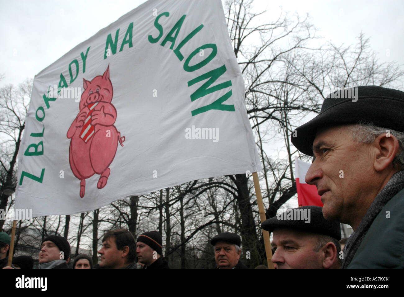 Farmers demonstration against government policy and former polish ...